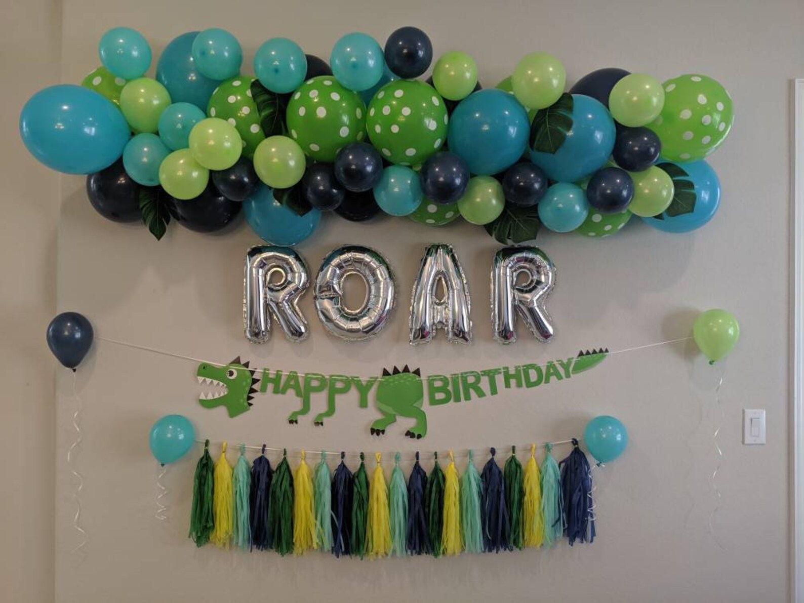 Dinosaur Birthday Party Decorations Dino Party Three Rex Green | Etsy