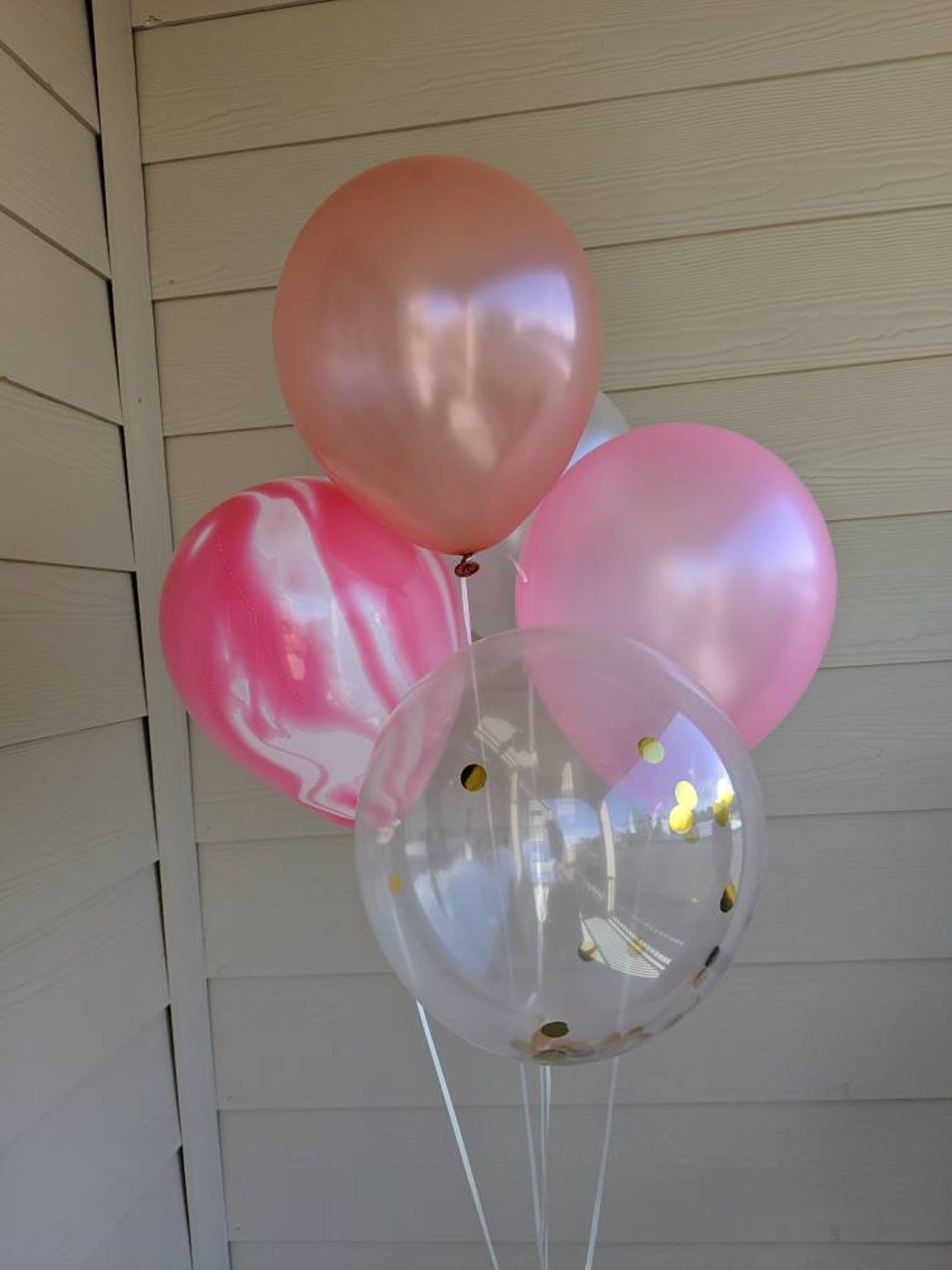 50 Piece Pink and Gold Balloon Set Birthday Balloons Pink Balloons ...