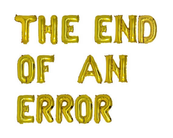 The End of an Error Balloon Banner Divorce Party Balloons - Etsy