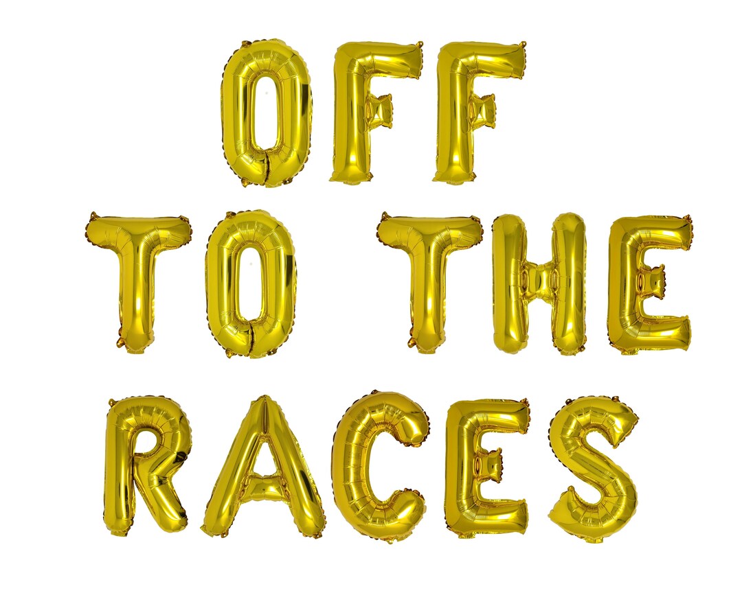 Off to the Races Balloon Banner Kentucky Derby Decorations Kentucky ...