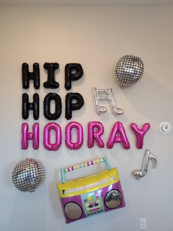 Hip Hop Hooray Balloon Banner 1990s Balloons 90s Balloons 90s | Etsy