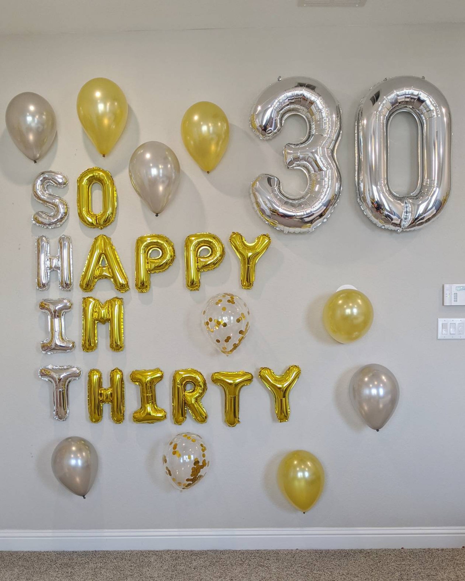 30 Piece so Happy Im Thirty Balloons 30th Birthday Decor Dirty Thirty ...