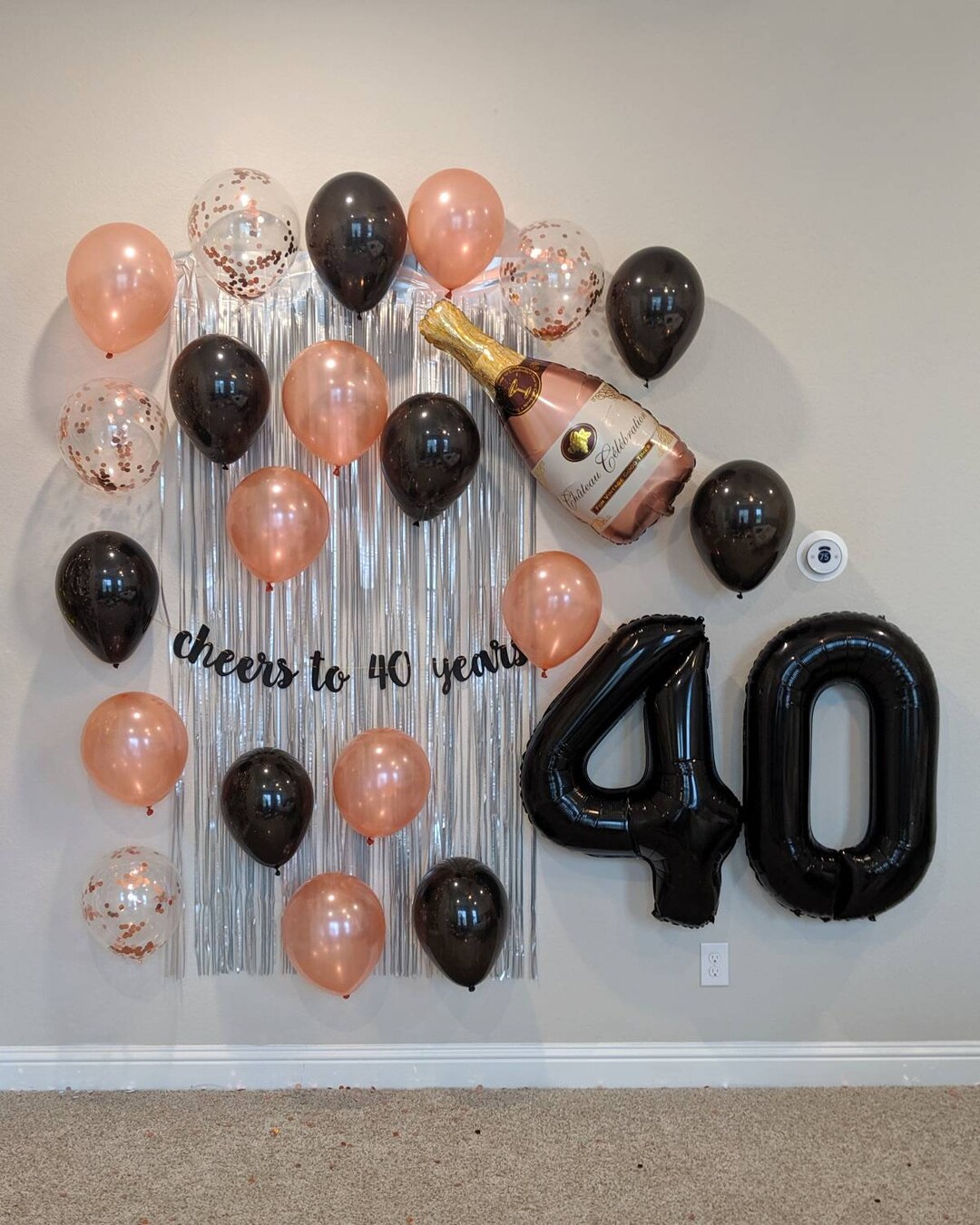 Black balloons for 40th birthday store