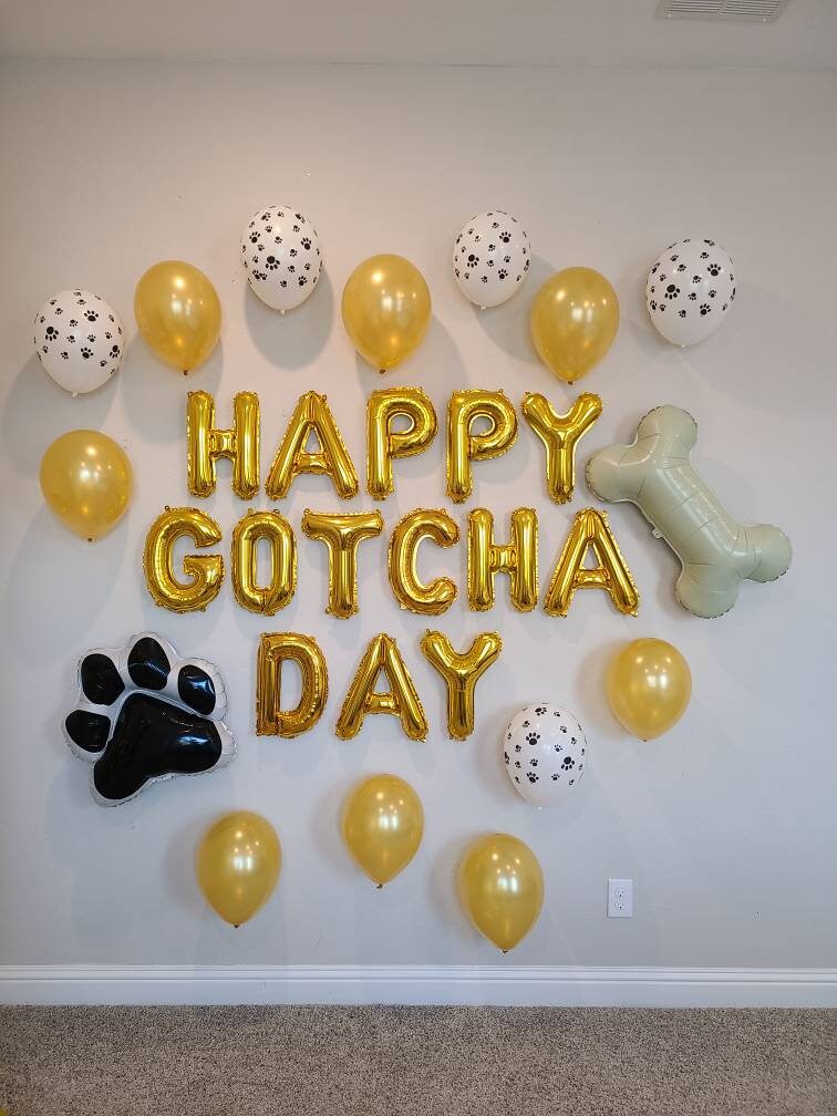 Happy Gotcha Day Balloon Decoration Set Pet Adoption Balloons Dog ...