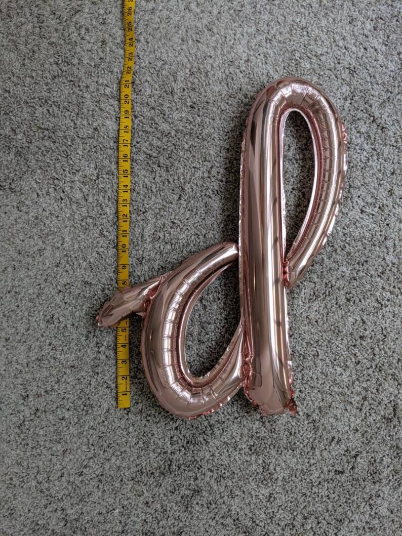 Custom Cursive Balloon Phrase Rose Gold Balloon Banner Cursive Letters ...