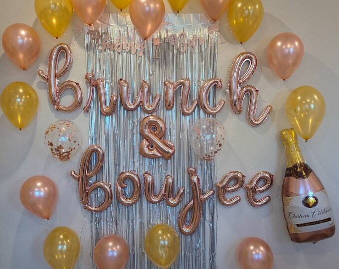Brunch and Boujee Balloon Bridal Shower Balloons Bachelorette Party ...