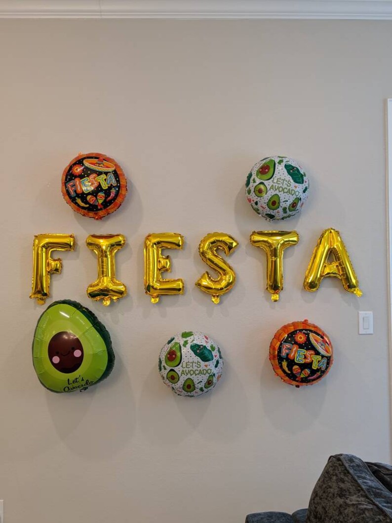 Fiesta Balloon Set Fiesta Balloons Avocado Balloons First Fiesta Final ...