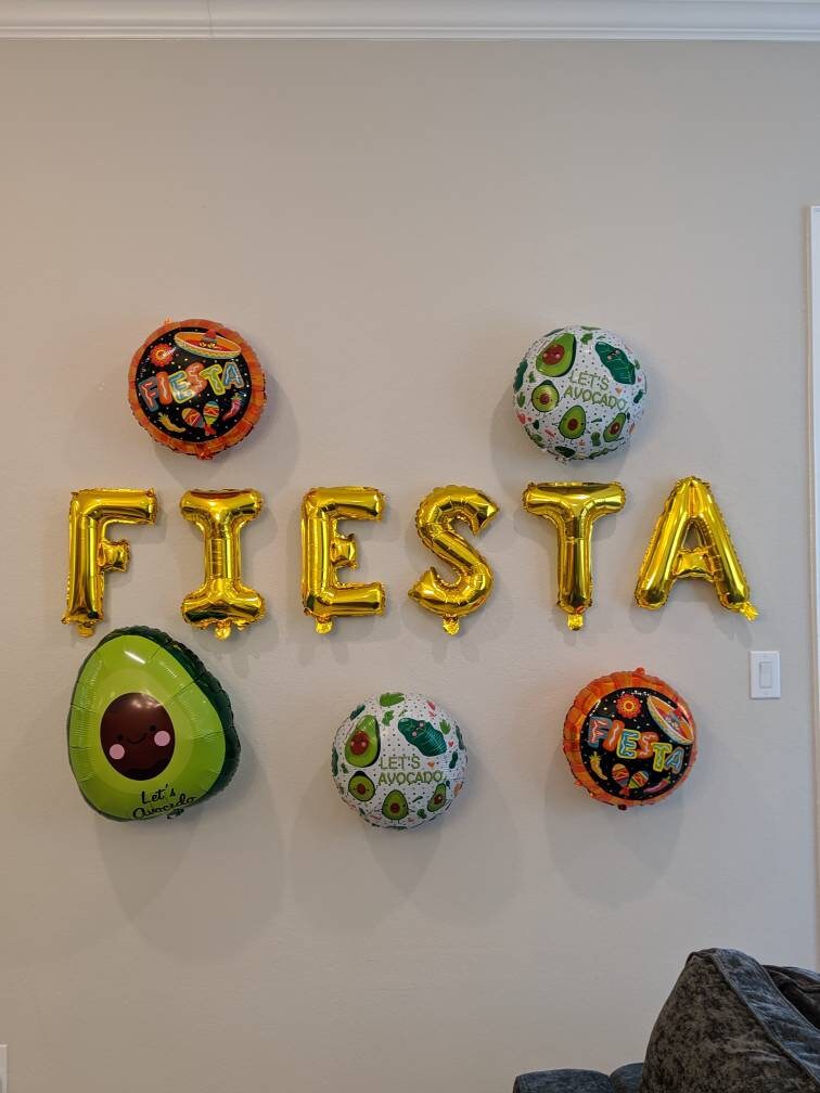 Fiesta Balloon Set Fiesta Balloons Avocado Balloons First Fiesta Final ...