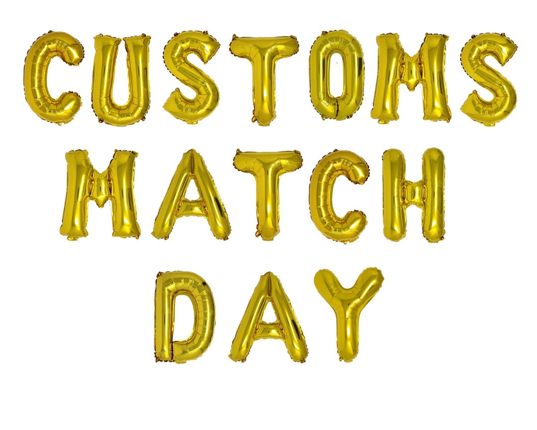 Match Day Balloon Banner Personalized Match Day Banner Happy Match Day ...