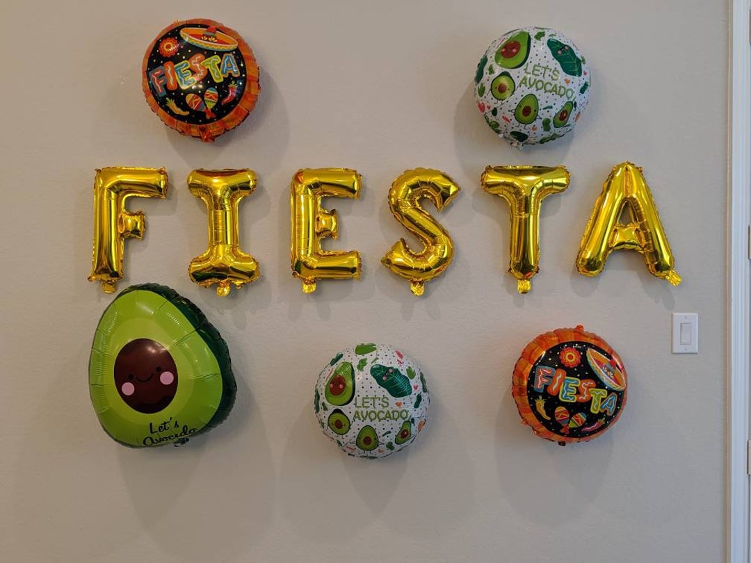 Fiesta Balloon Set Fiesta Balloons Avocado Balloons First Fiesta Final ...