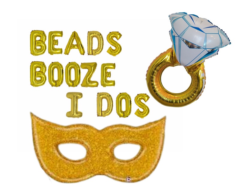 Beads Booze and I Dos Bachelorette Party Decorations Nola - Etsy