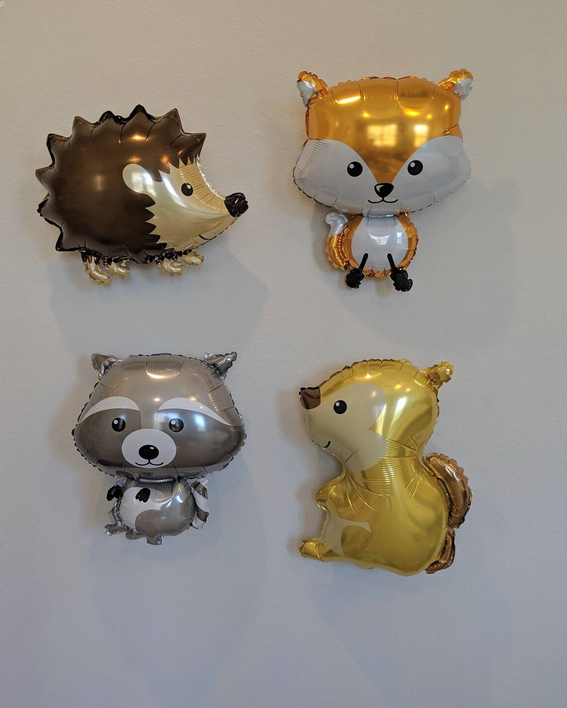4 Piece Woodland Animal Balloon Set Squirrel Balloon Fox - Etsy