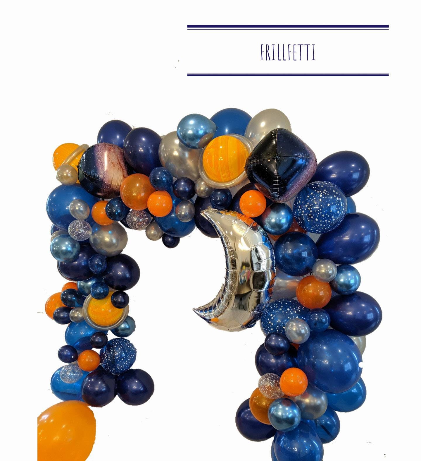 16 ft Outer Space Balloon Garland Two the Moon Galaxy Balloons | Etsy