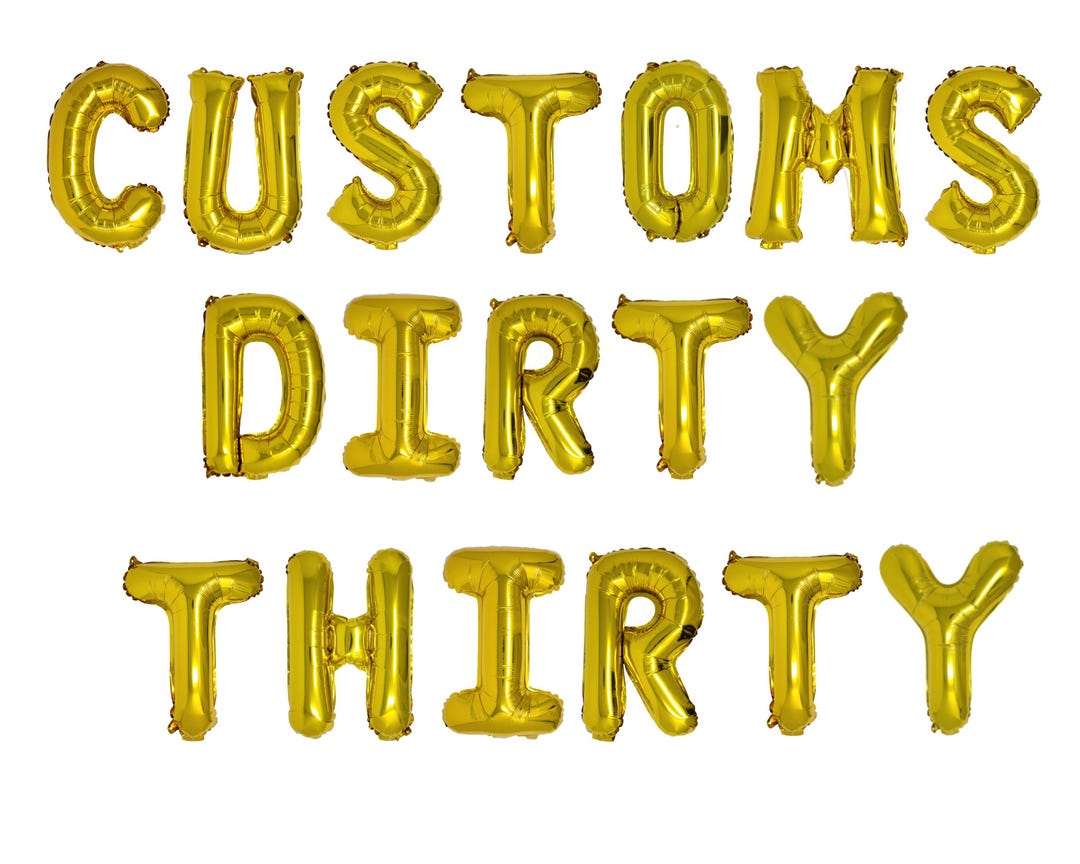 Dirty Thirty Balloon Banner Personalized Dirty Thirty Decorations ...