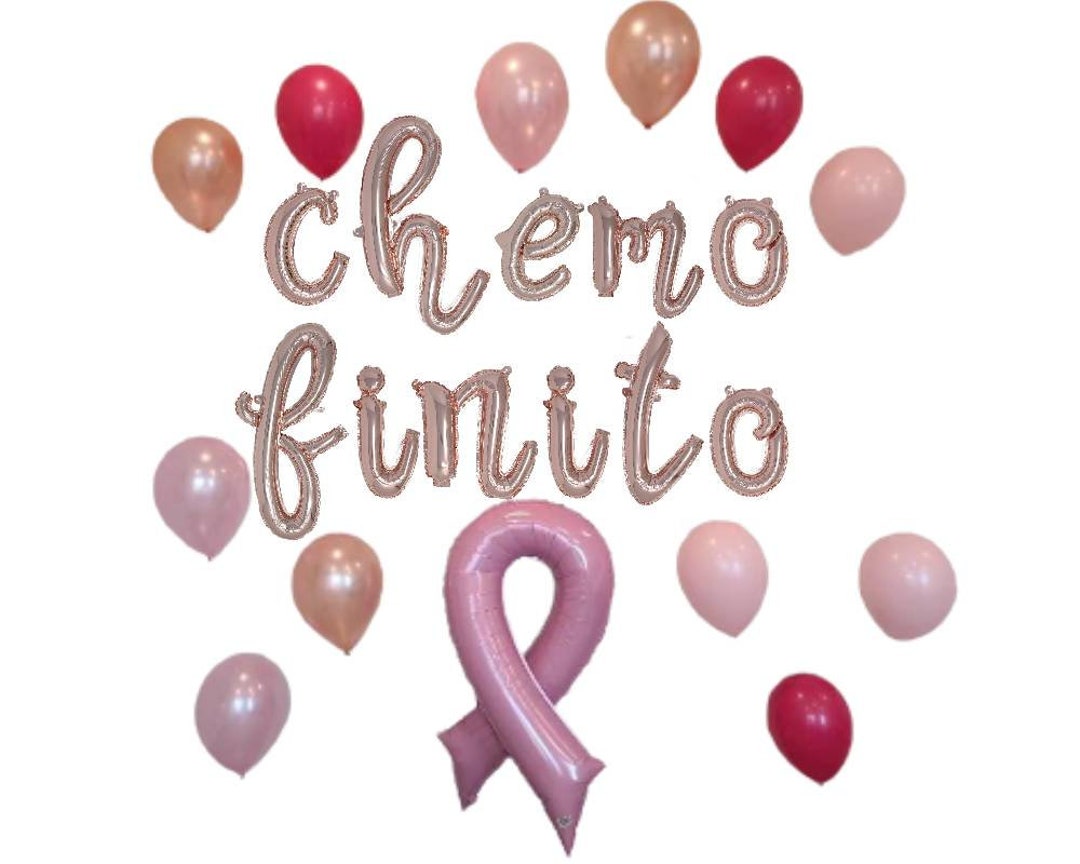 Chemo Finito Balloon Banner Breast Cancer Awareness Pink Ribbon Balloon ...