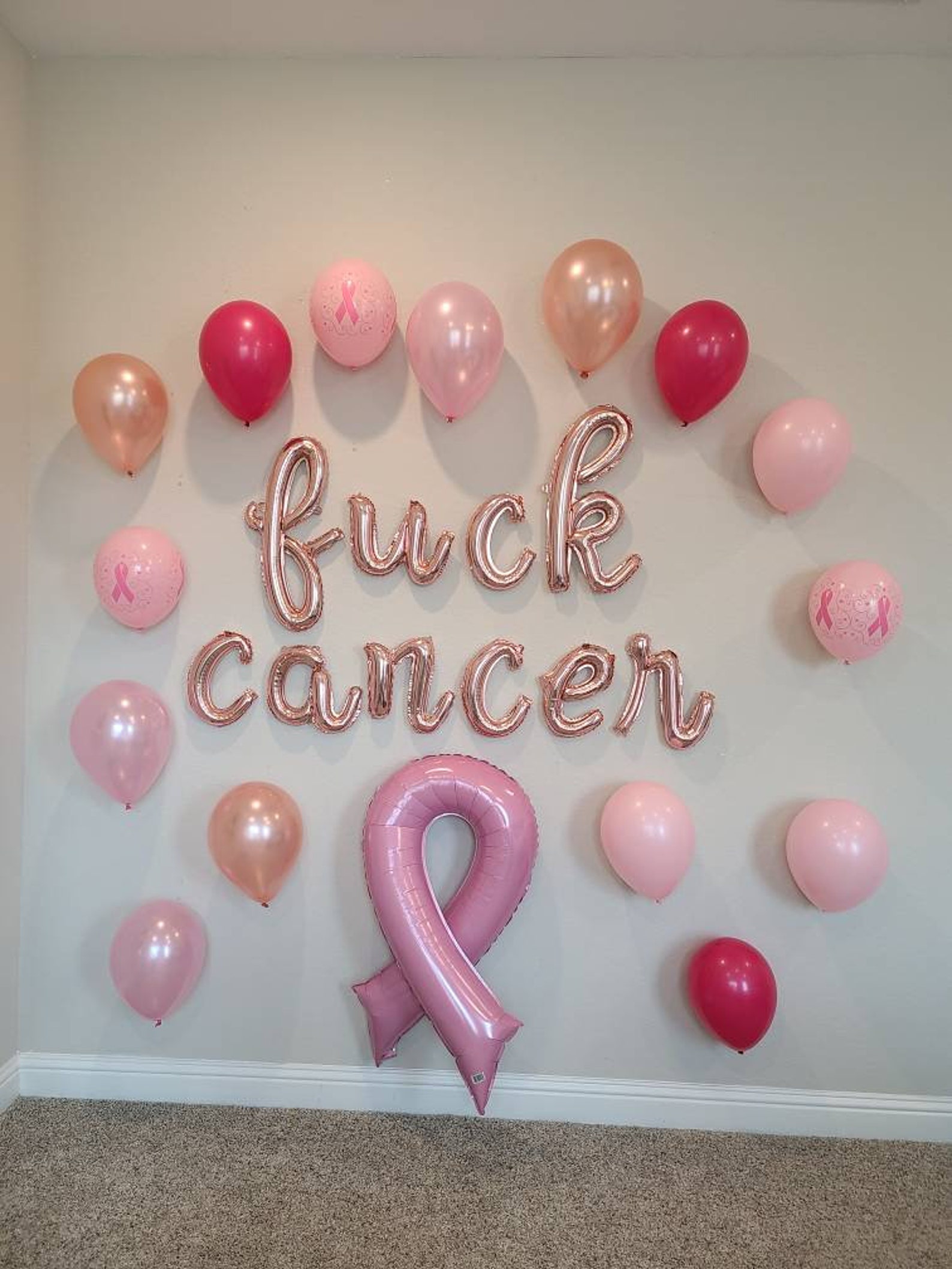 Breast Cancer Awareness Decorations Beat Cancer Fck Cancer Etsy