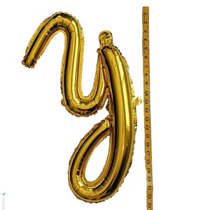 Custom Cursive Balloon Phrase Gold Cursive Balloon Banner Cursive ...