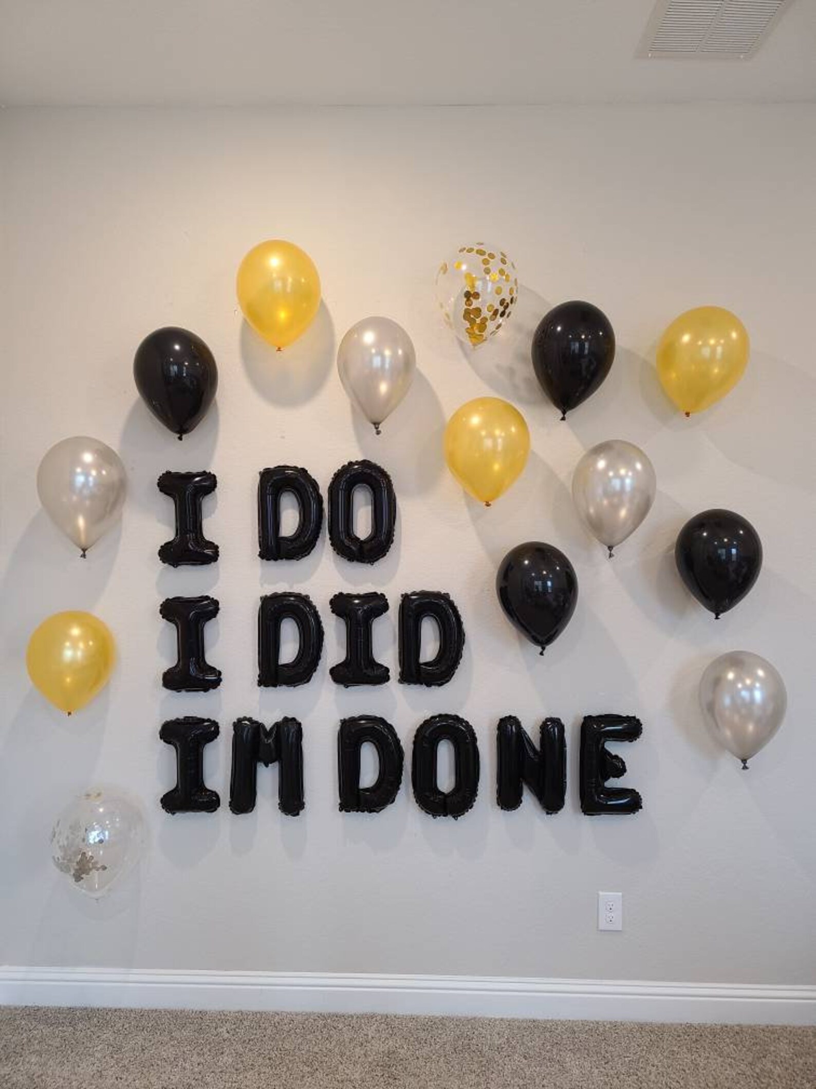 I Do I Did I'm Done Balloon Banner Divorce Balloons | Etsy