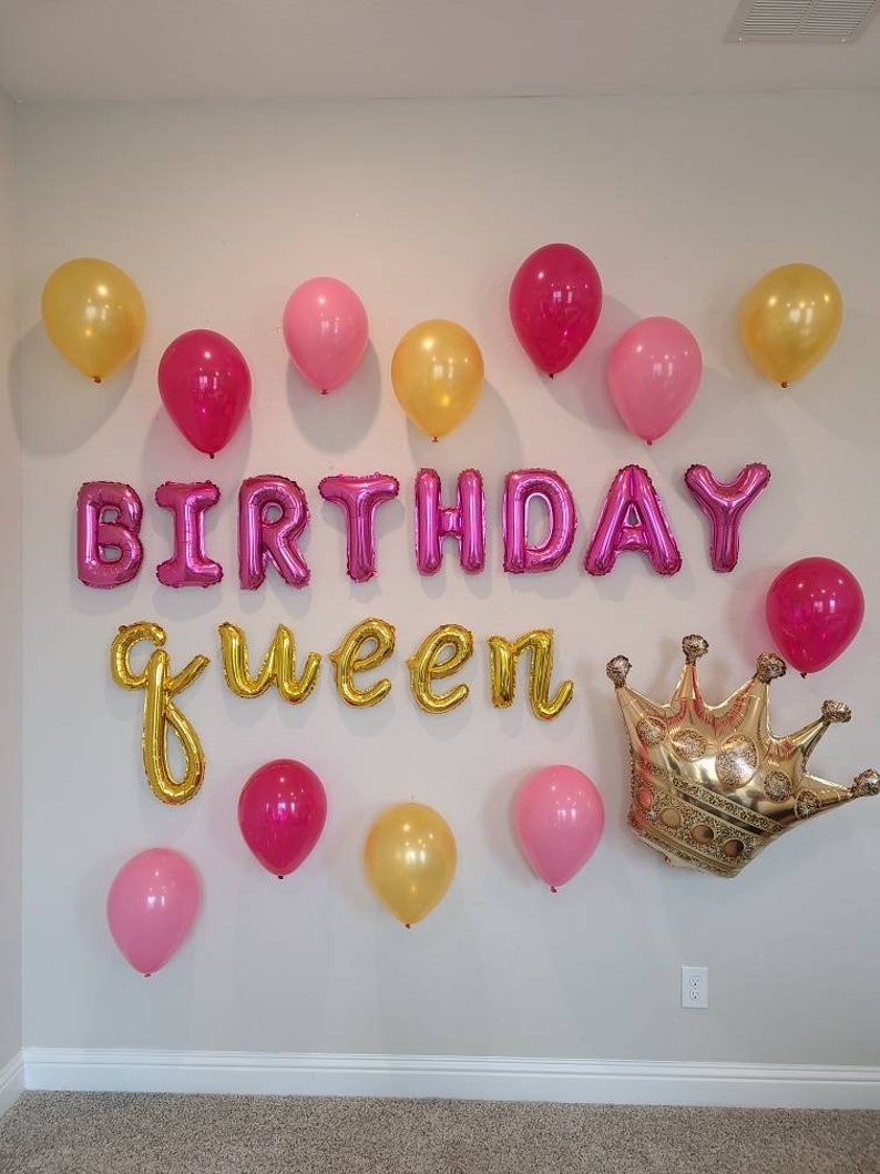 Birthday Queen Balloons Birthday Decorations Birthday Decor INCLUDES ...