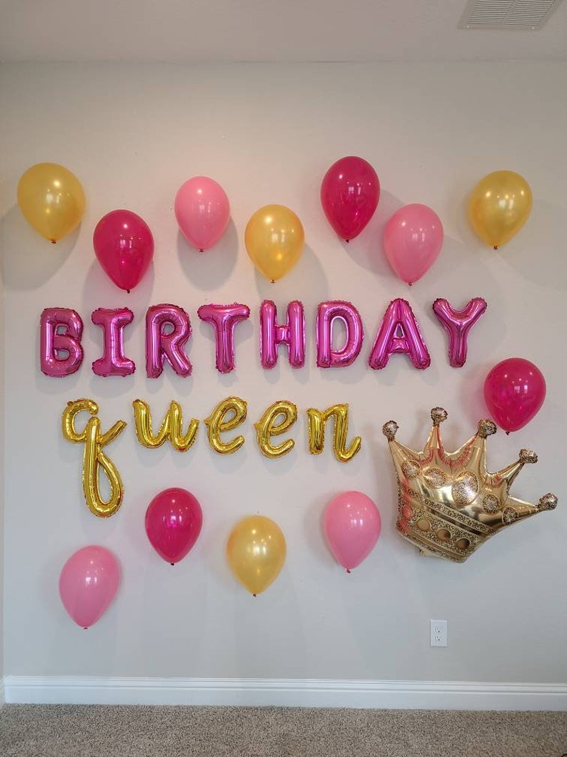 Birthday Queen Balloons Birthday Decorations Birthday Decor INCLUDES ...