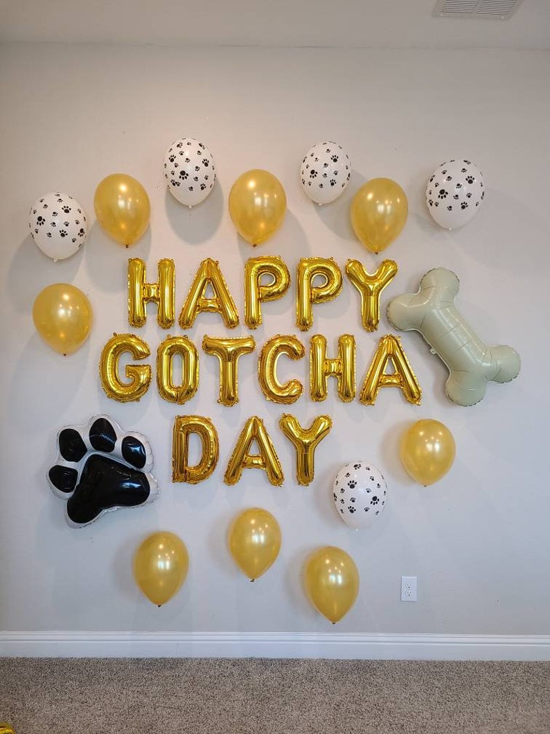 Happy Gotcha Day Balloon Decoration Set Pet Adoption Balloons Dog ...