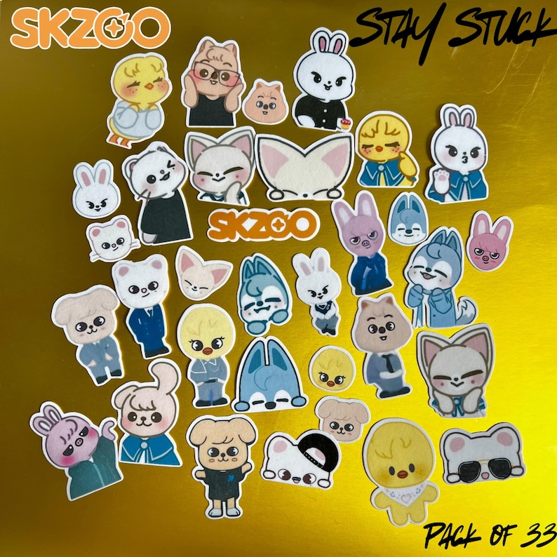 SKZOO Die Cut Sticker Packs Stray Kids - Etsy