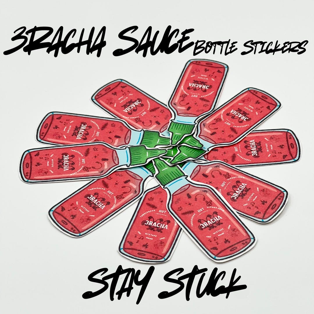 STAY Stuck 3racha Bottle Stickers Custom - Etsy