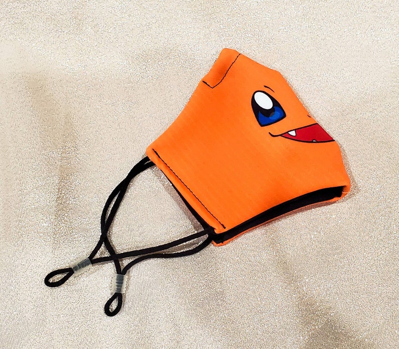 Charmander Face Mask Pokemon Face Mask Pokemon Inspired Kids | Etsy