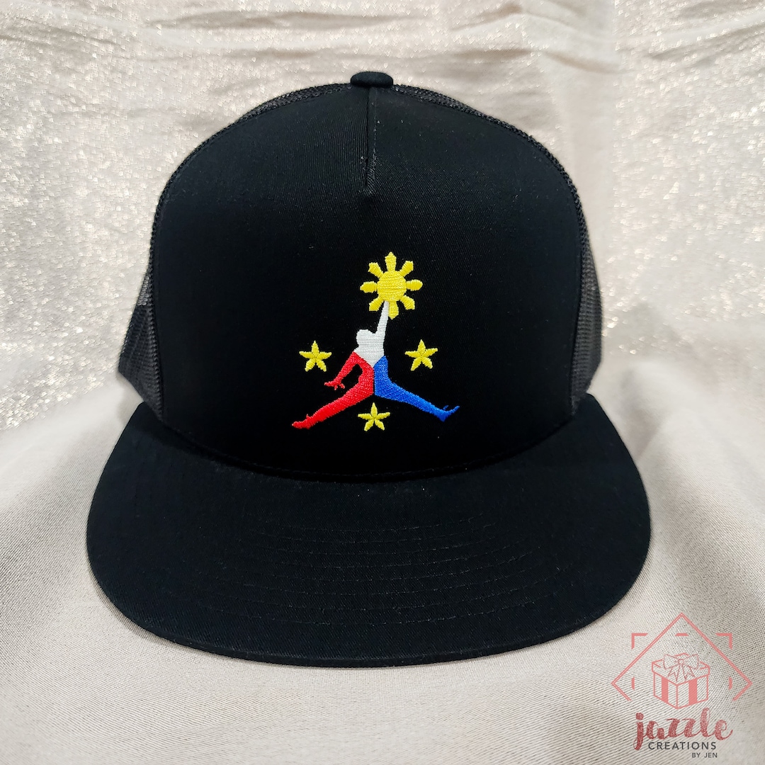 Embroidered Filipino Snapback Cap, Embroidered Pinoy Hat, 3 Stars and a ...