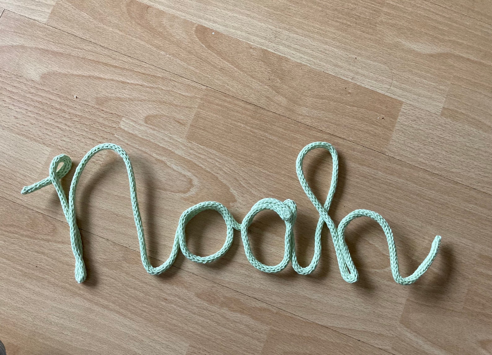 Knitted names / knitted words/ woolly words personalised | Etsy