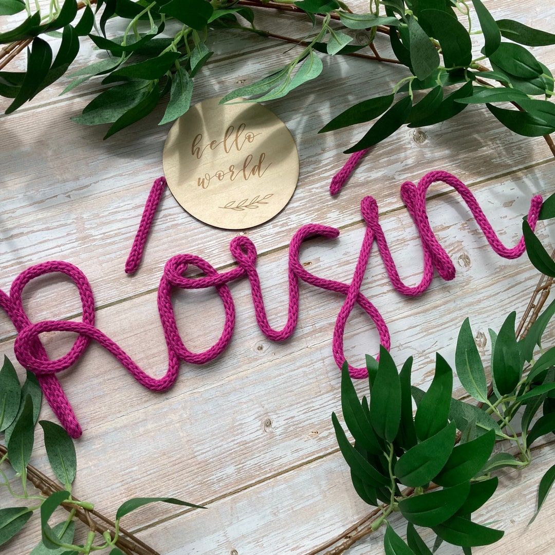 Custom Knitted Names / Knitted Words/ Woolly Words - Etsy