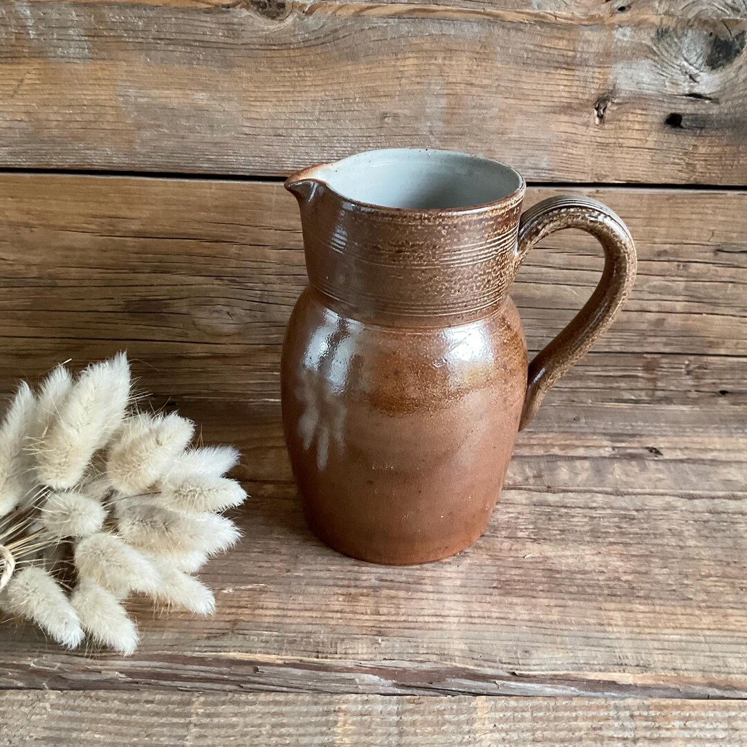 Vintage Berry Stoneware Pitcher From France - Etsy