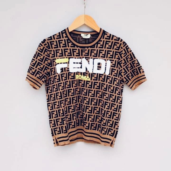 Fendi Monogram Embroidered Knitwear Made in Italy - Etsy