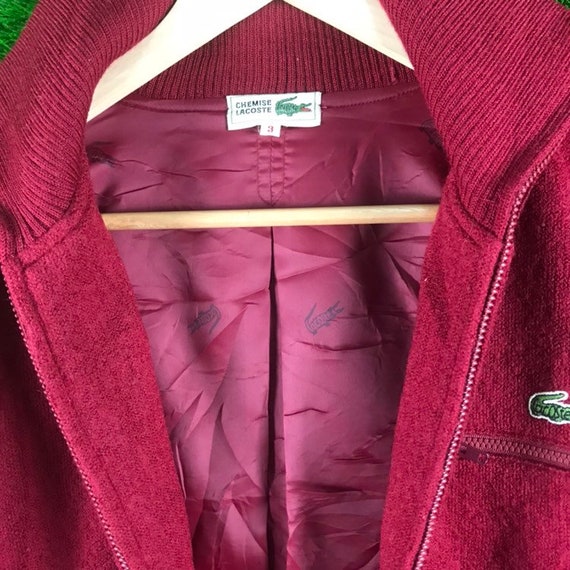 Rare! Vintage Lacoste Small Logo Wool Red Jackets Lik… - Gem