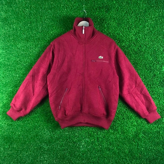 Rare! Vintage Lacoste Small Logo Wool Red Jackets Lik… - Gem