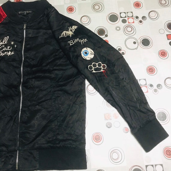 Rare! Vintage Hell Cat Punks Jacket Punk Not Dead - Gem