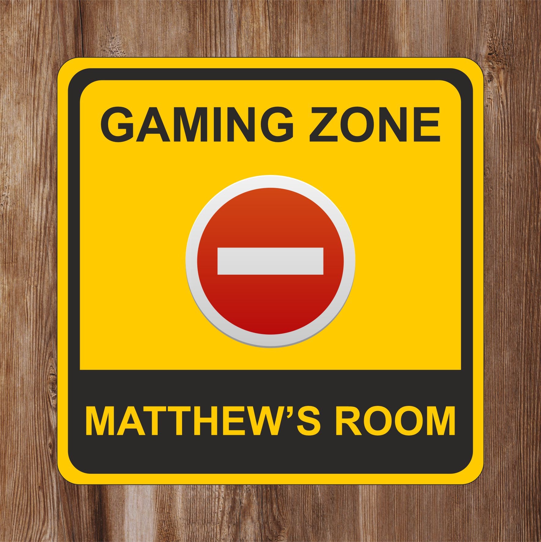 Gaming Zone No Entry Kids Bedroom Door Sign Personalised | Etsy