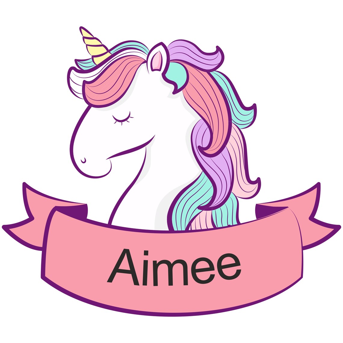 Kids Unicorn Shaped Bedroom Door Sign Personalised for You - Etsy