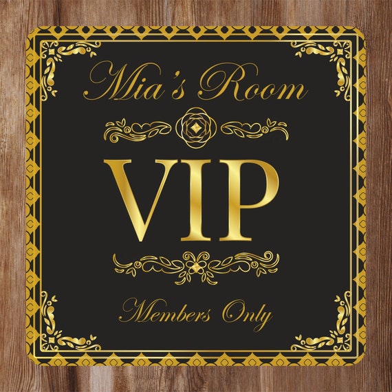 VIP Kids Bedroom Door Sign Personalised for You Any Name - Etsy UK