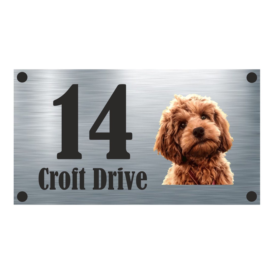 Dog Collection Cockapoo Aluminium House Sign Personalised - Etsy