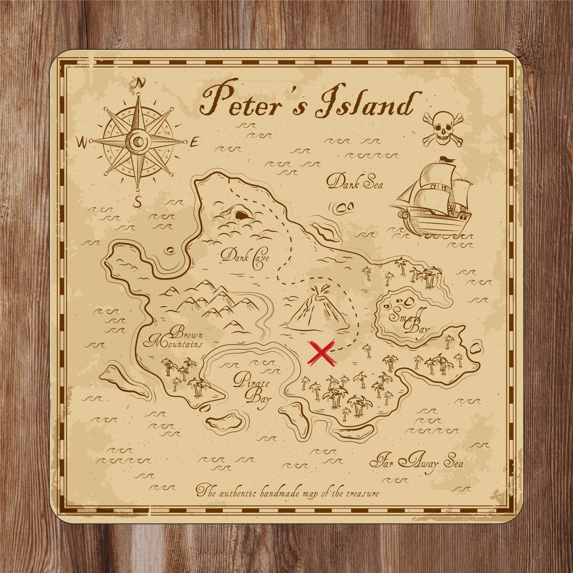 Treasure Map Kids Bedroom Door Sign Personalised for You Any - Etsy UK