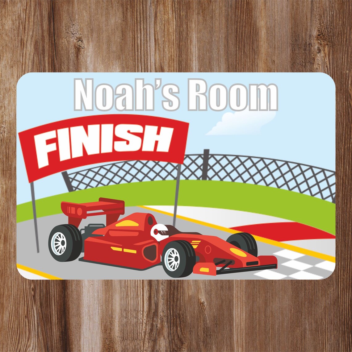 Racing Car Bedroom Door Sign Personalised for You Any Name - Etsy