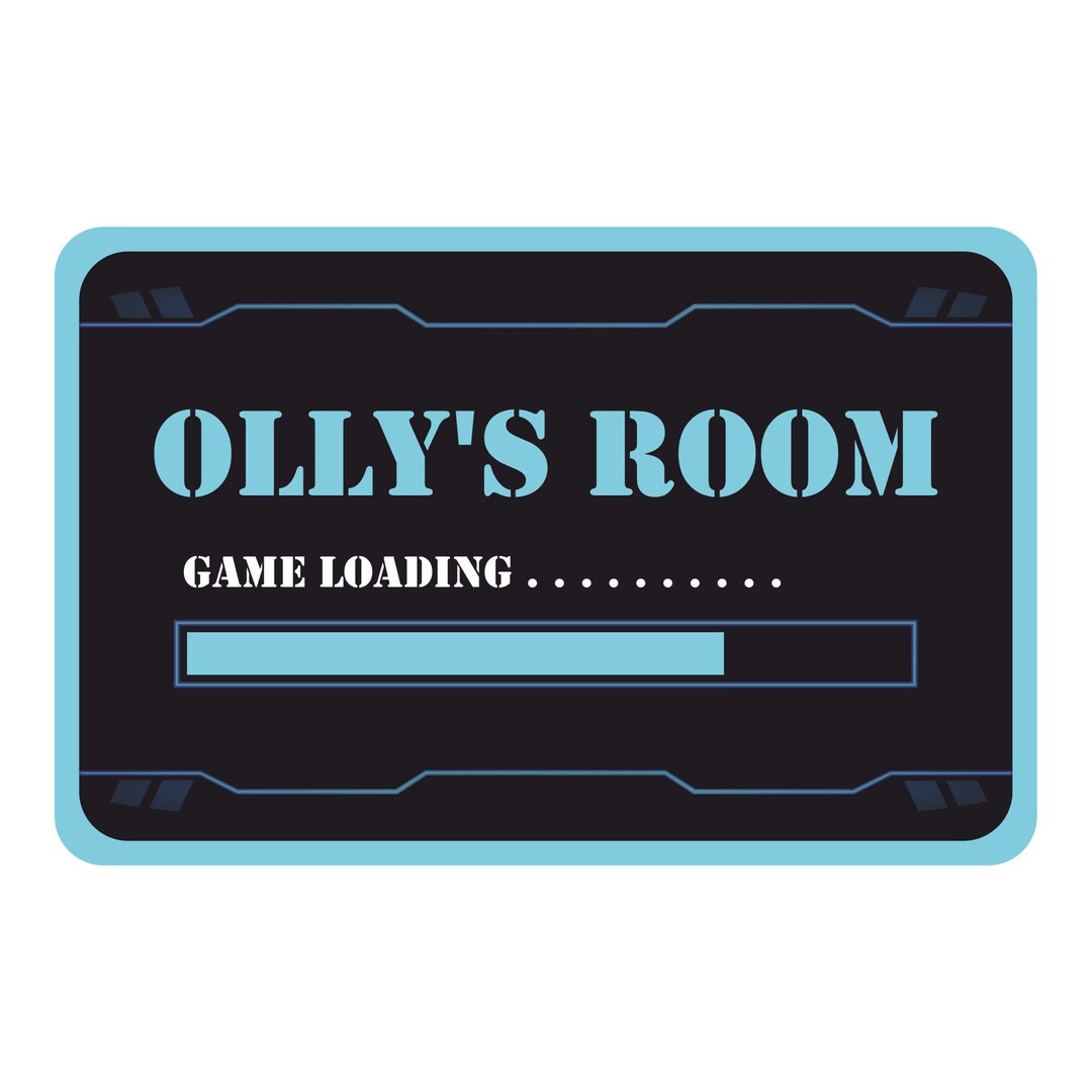 Game Loading Kids Bedroom Door Sign Personalised for You - Any Name ...