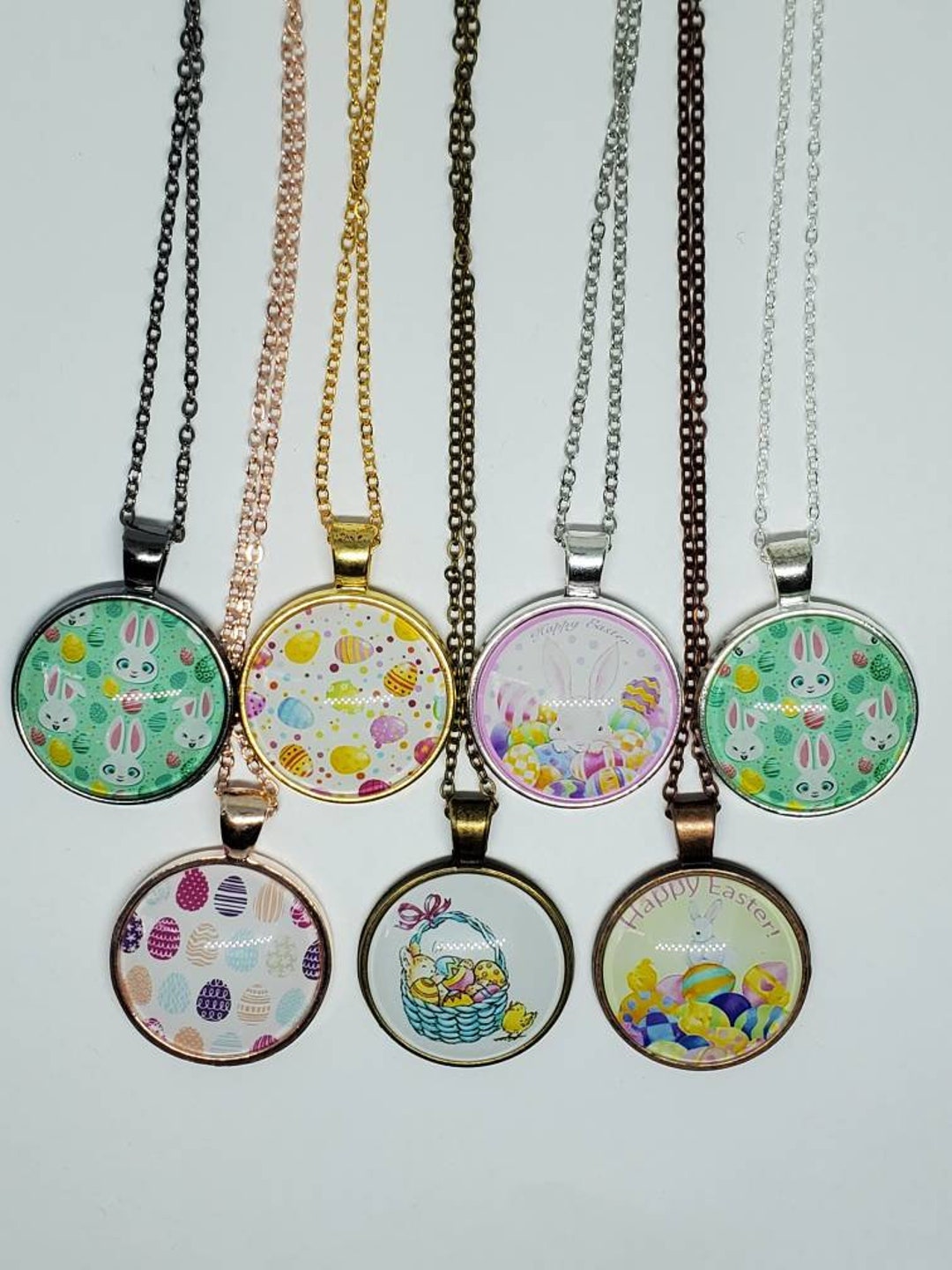 Custom Easter Pendant Necklace, Spring Jewelry, Floral Jewelry, Floral ...