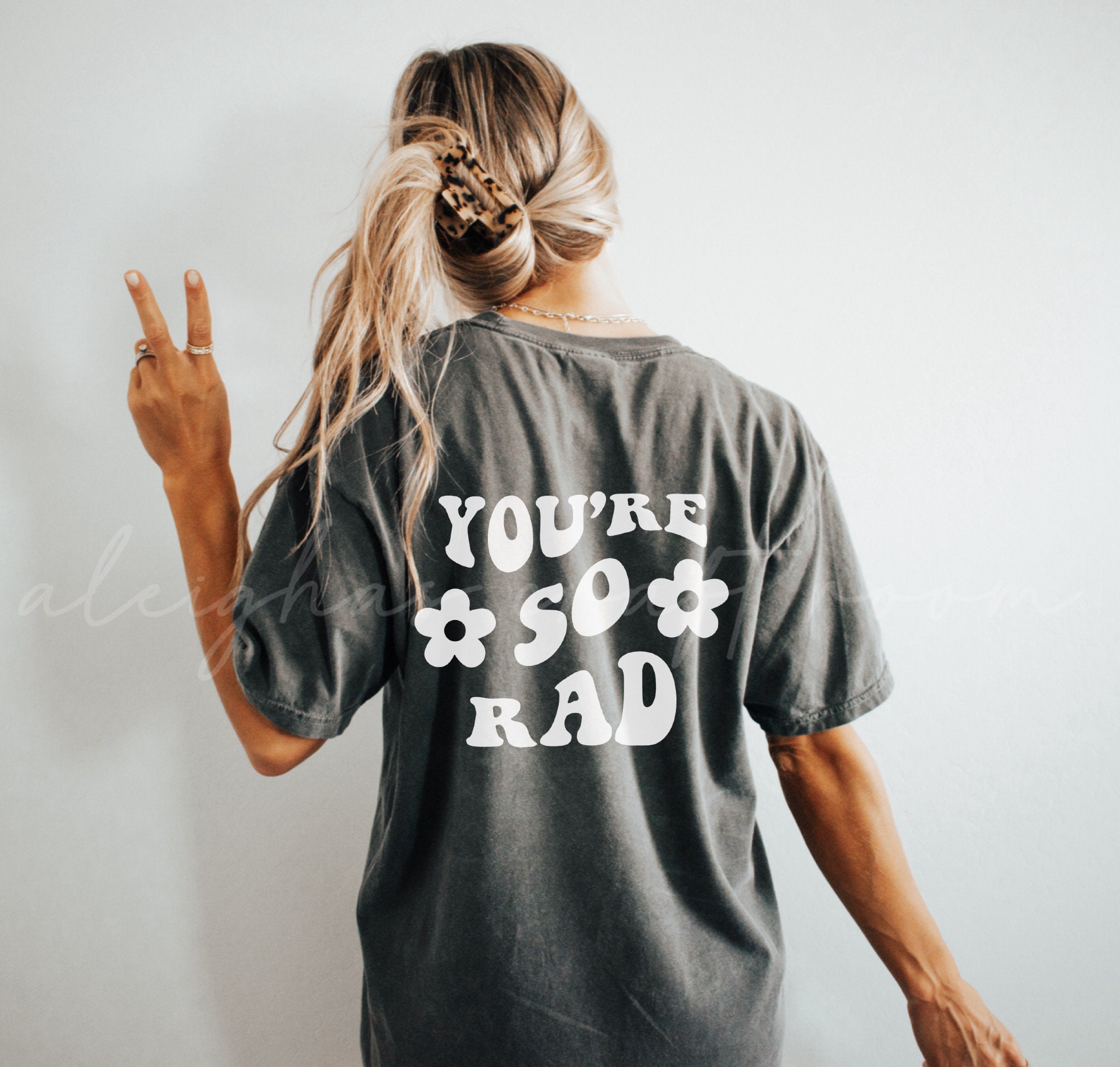 Youre so Rad PNG Black White Fun Wavy Font - Etsy