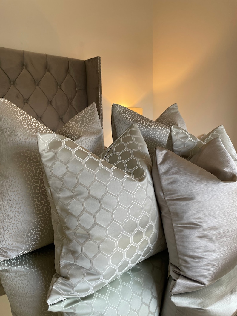 Luxury Grey Neutral High Quality Cushion Set for Bed or Sofa - Etsy
