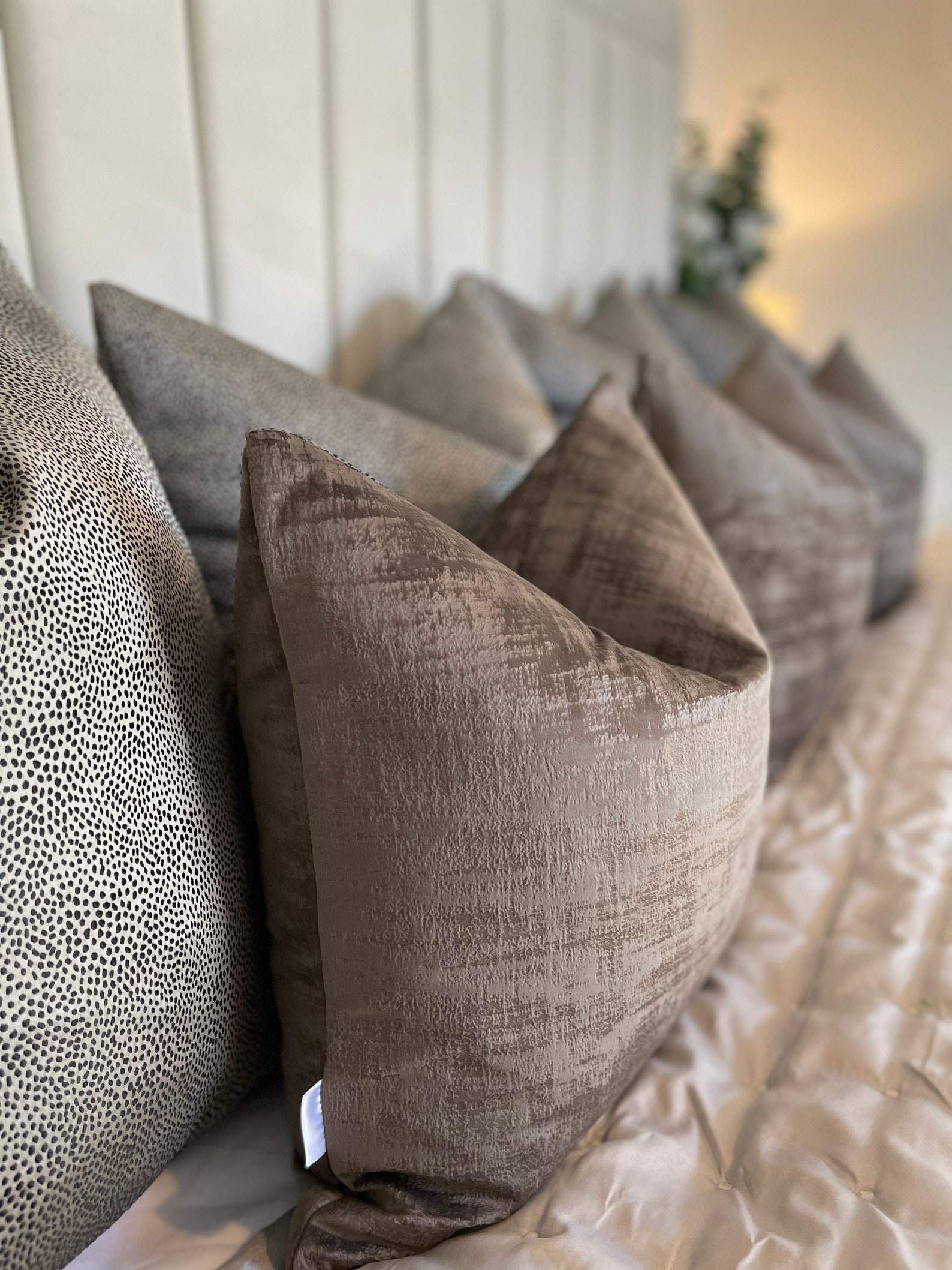 Handmade Brown Velvet Cushion Cover, Mocha Textured Throw Pillow - Etsy