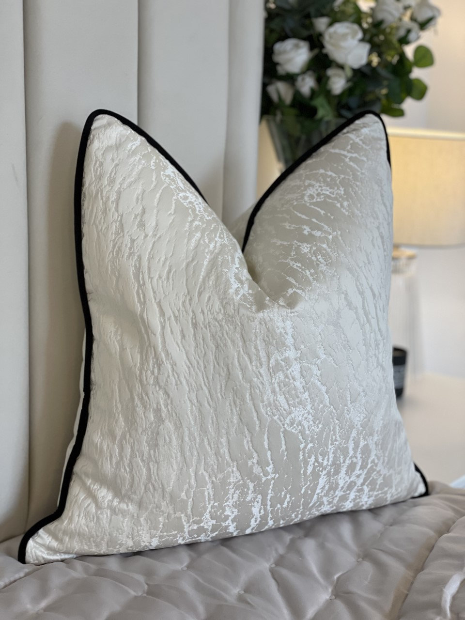 Luxury White Cream Ivory High Quality Modern Handmade Cushion Cover ...
