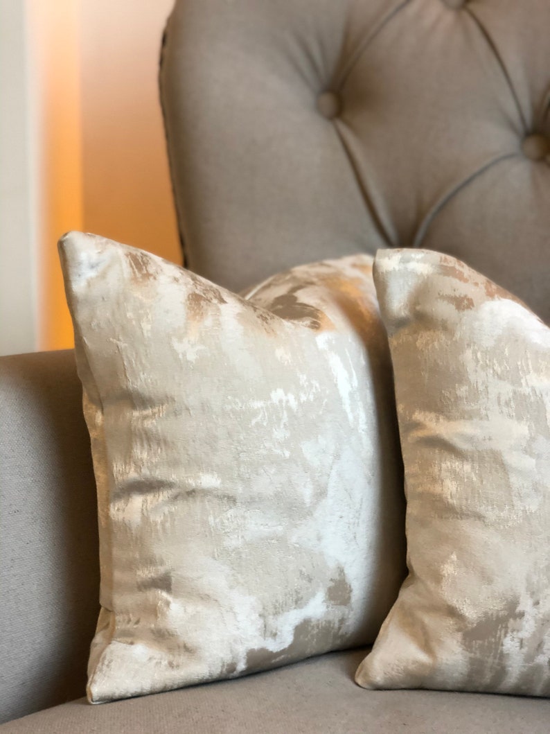 Luxury Champagne Metallic High Quality Modern Handmade Cushion - Etsy