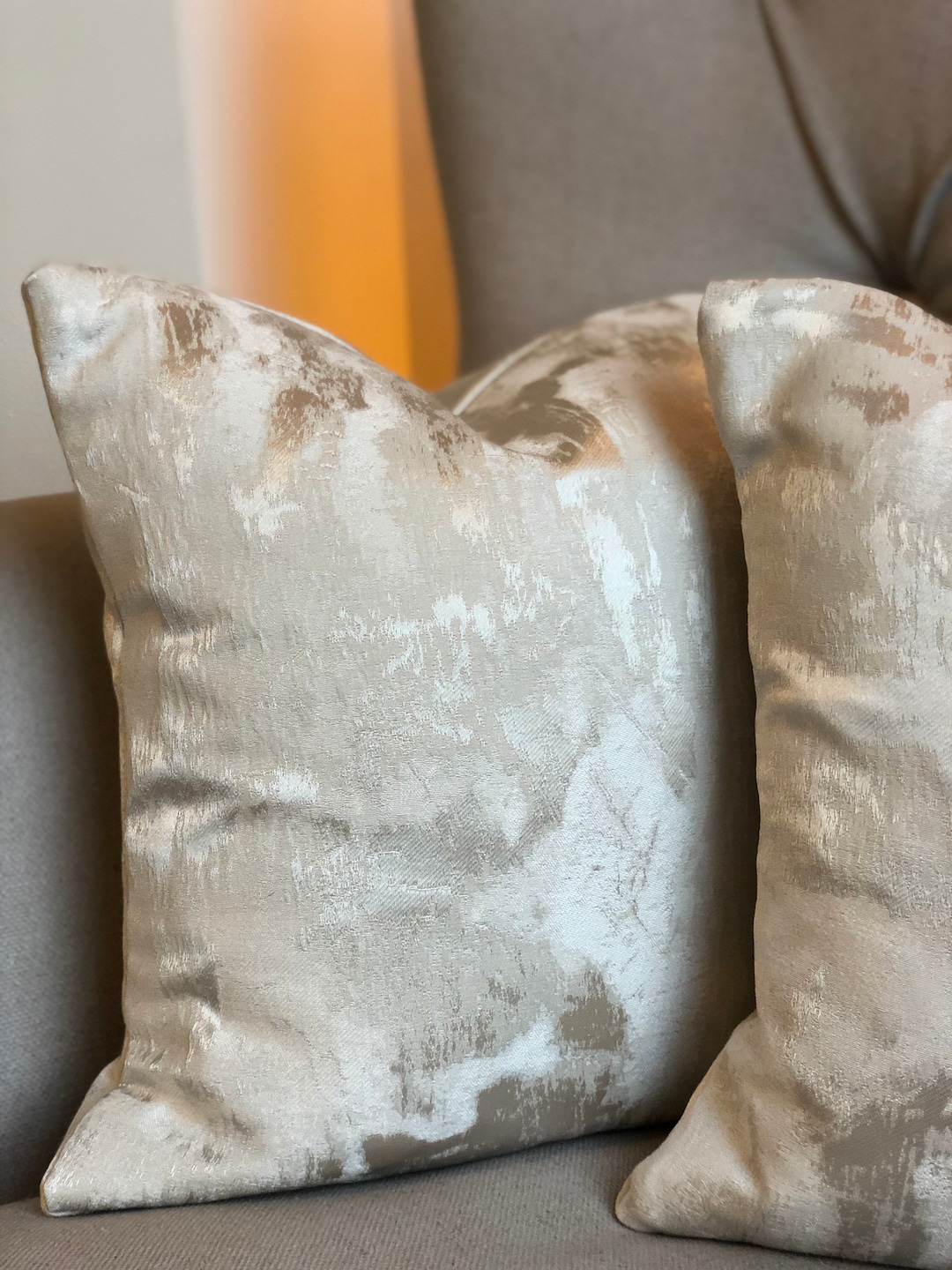 Luxury Champagne Metallic High Quality Modern Handmade Cushion Cover - Etsy